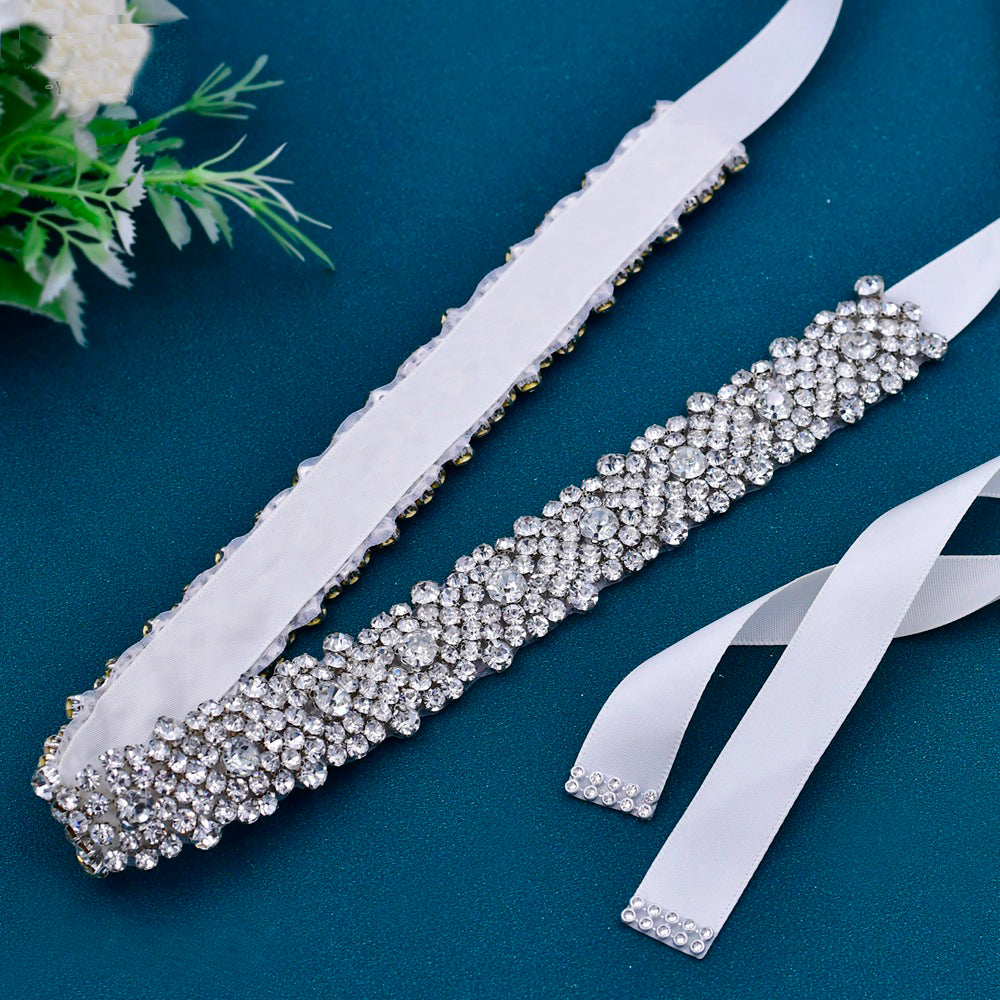 Handmade rhinestone crystal bridal sash – MakerryBridal